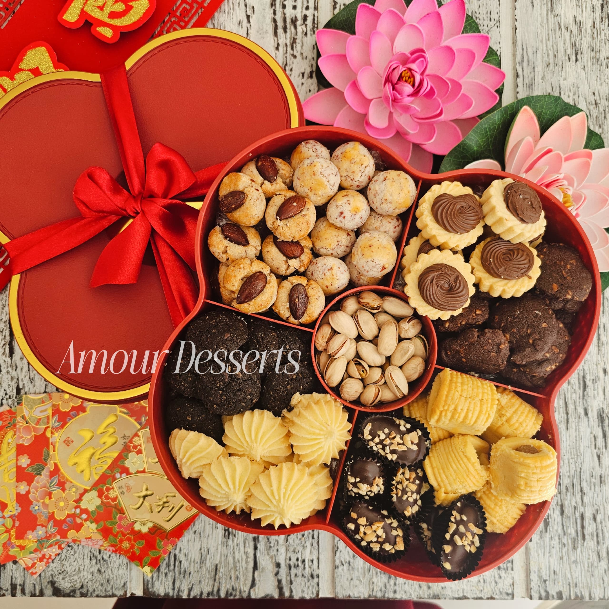 Golden Abundance Cookie Assortment Gift Box – Amour Desserts
