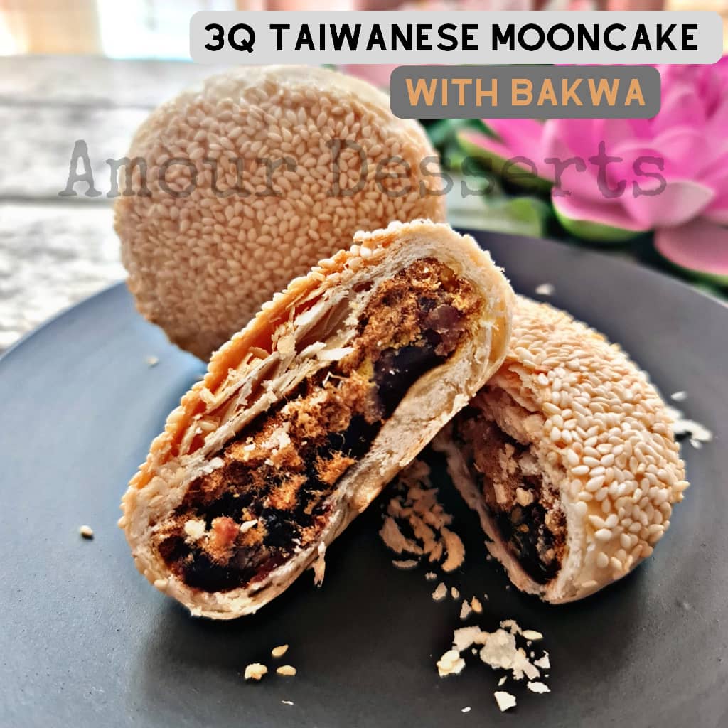 Taiwanese 3Q Mooncake with Bakkwa (Handmade) – Amour Desserts